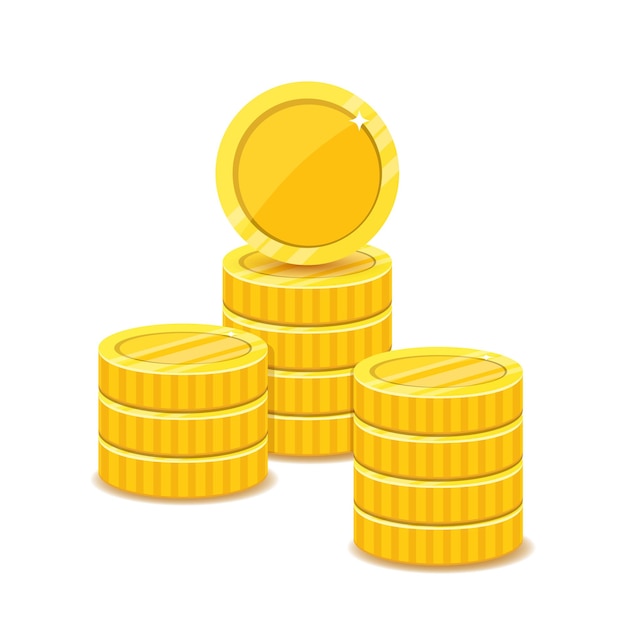 Stacks of Shimmering Gold Coins | Jiffy Designs