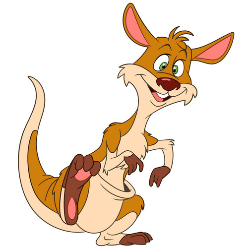 Cute And Positive Cartoon Kangaroo Is Dancing Happily | Jiffy Designs