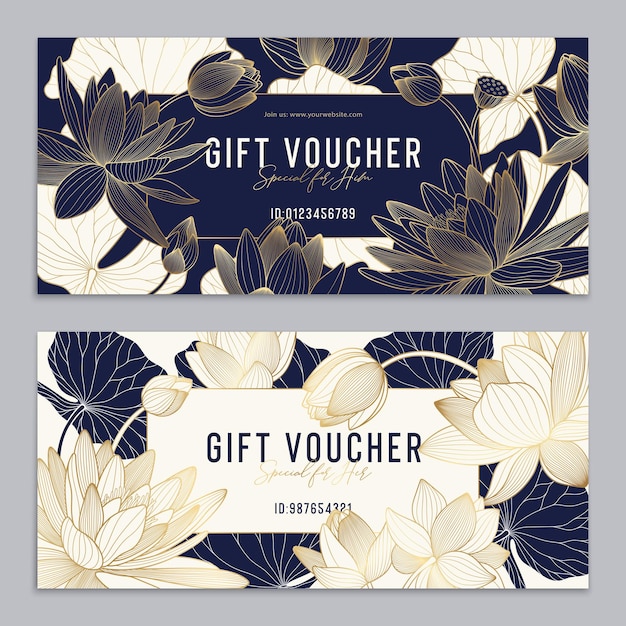 Elegant Floral Gift Voucher with Refined Botanical Motifs | Jiffy Designs