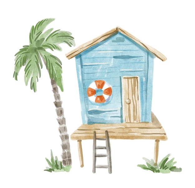Charming Coastal Cabana with Palm Tree Oasis | Jiffy Designs