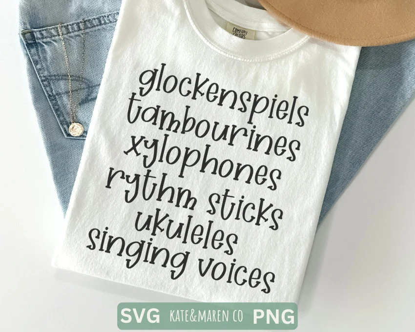 'Glockenspiels Tambourines Xylophones' Playful Typography of Musical ...