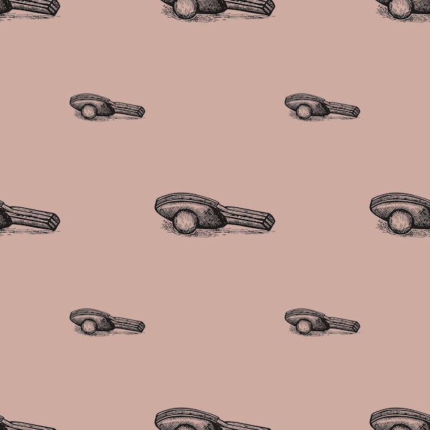 Vintage-Inspired Monochrome Muscle Car Pattern | Jiffy Designs