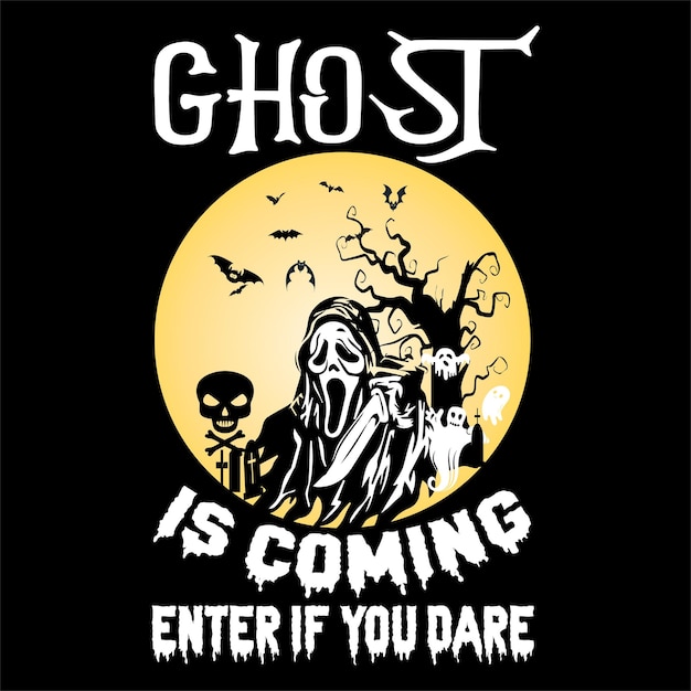 Spooky Halloween Scene with Ghostly Figures and Haunting Text | Jiffy ...