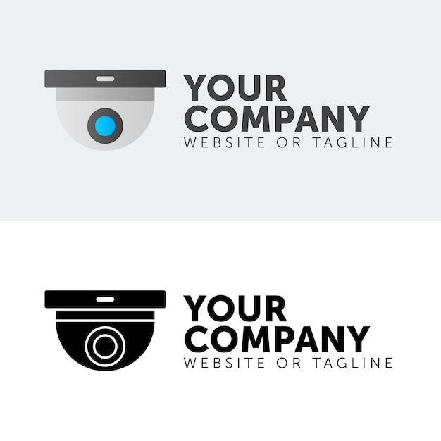 Minimalist Security Camera Logo with Website or Tagline | Jiffy Designs
