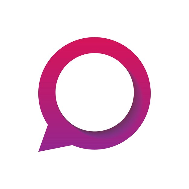 Vibrant Gradient Circular Chat Bubble Icon | Jiffy Designs