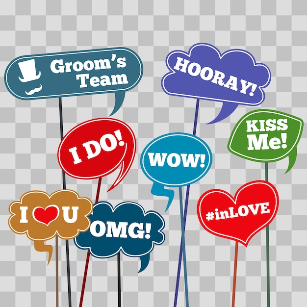 Colorful Speech Bubble Signs for Celebrations and Parties | Jiffy Designs