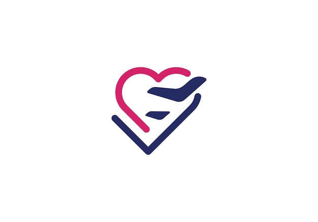 Vibrant Heart-Shaped Logo with Interlocking Initials | Jiffy Designs