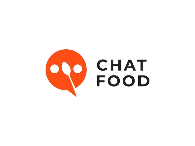 Vibrant Chat Food Logo with Playful Speech Bubbles | Jiffy Designs