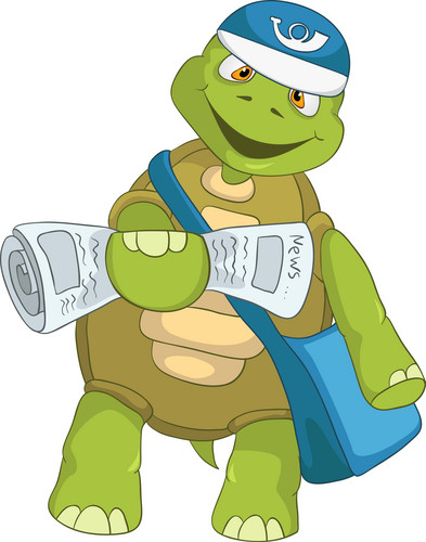 Funny Turtle. Postman. | Jiffy Designs