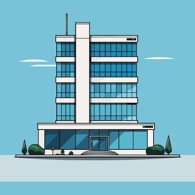 Modern Minimalist Office Building with Sleek Glass Facade | Jiffy Designs