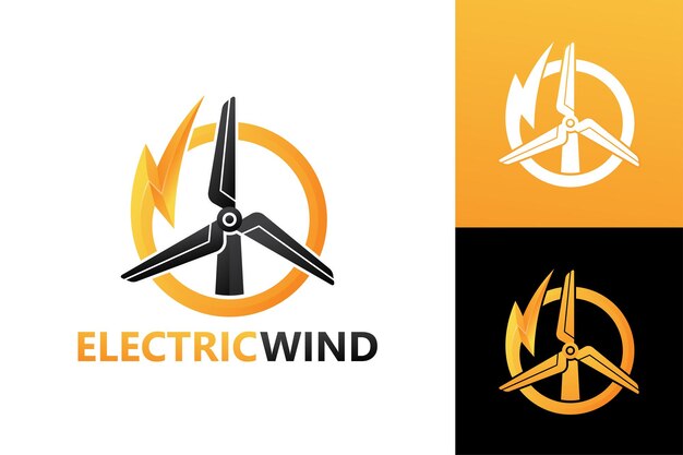 Powerful Electric Wind Turbine Logo Design | Jiffy Designs