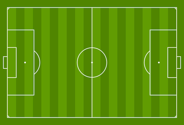 Verdant Football Pitch with Striped Grass and Goal Posts | Jiffy Designs