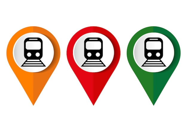 Colorful Train Station Markers with Iconic Train Symbols | Jiffy Designs