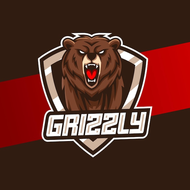 Fierce and Formidable Grizzly Bear Mascot Logo | Jiffy Designs