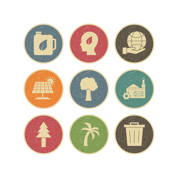 Diverse Collection of Vibrant Circular Graphic Icons | Jiffy Designs