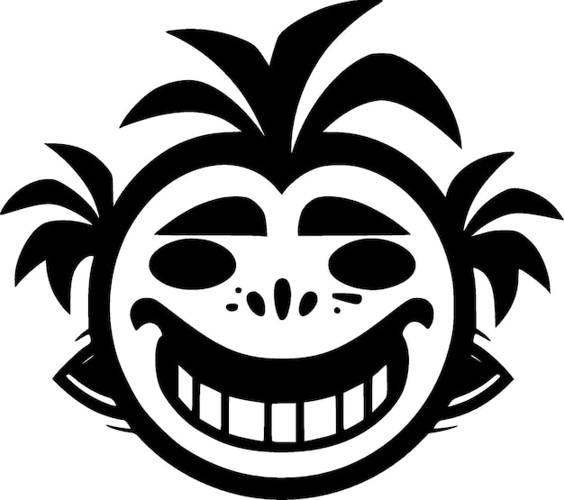 Vibrant Troll Face: Playful Silhouette with Expressive Features | Jiffy ...