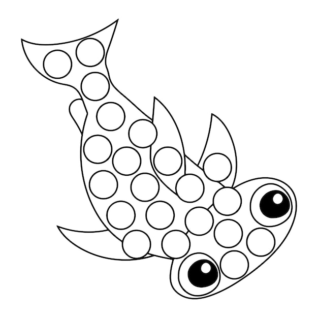 Playful Polka Dot Fish Illustration | Jiffy Designs