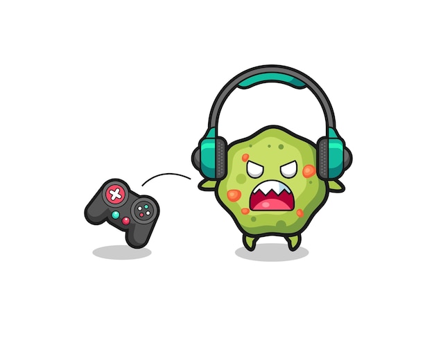 Adorable Gamer Pear Character with Headphones and Controller | Jiffy ...