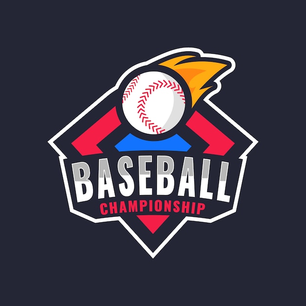 Vibrant Baseball Championship Logo with Crossed Bats | Jiffy Designs
