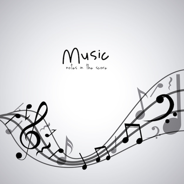 Artistic Musical Notes Illustration with Handwritten Typography | Jiffy ...