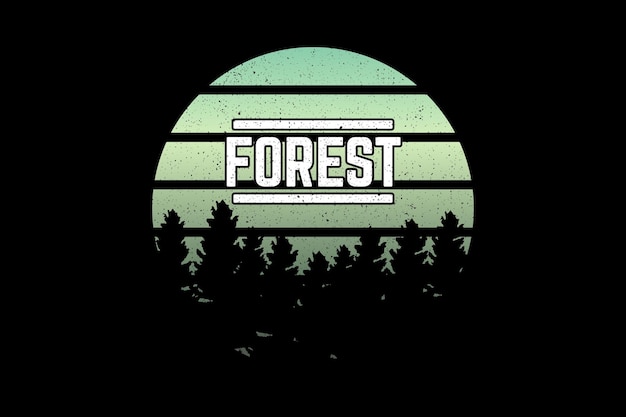 Retro Forest Landscape with Typographic Design | Jiffy Designs