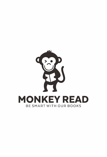 Playful Monkey Reading with Enthusiasm: A Celebration of Knowledge ...