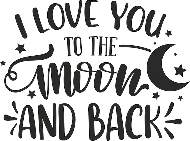 Whimsical Lettering Expressing Love for the Crescent Moon | Jiffy Designs