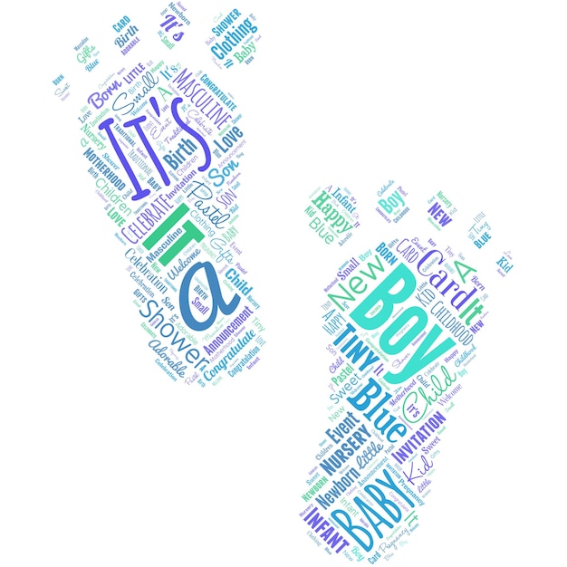 Vibrant Footprint Word Cloud Captures Inspiring Sentiments | Jiffy Designs