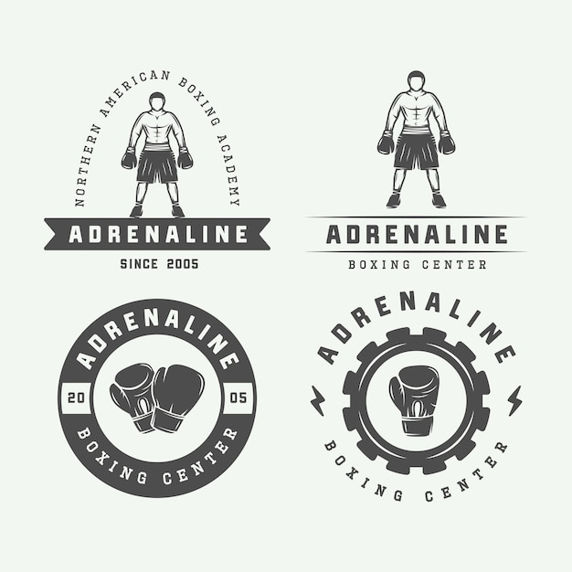 Vintage Boxing Logos Showcase Adrenaline-Fueled Passion | Jiffy Designs