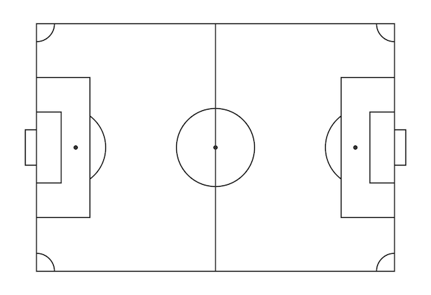 Minimalist Soccer Field Diagram with Geometric Shapes | Jiffy Designs