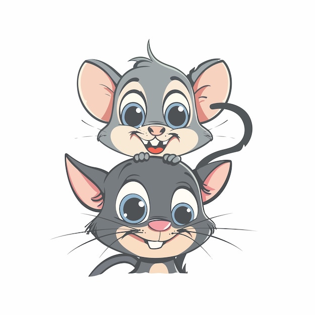Delightful Duo: Mischievous Cartoon Cats Capture Hearts | Jiffy Designs