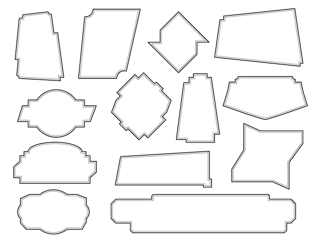 Diverse Geometric Shapes in Minimalist Outline Design | Jiffy Designs