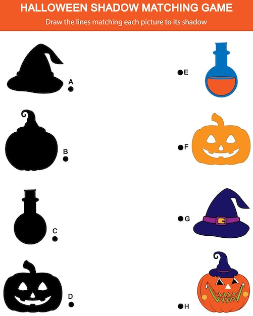 Spooky Halloween Shadow Matching Game | Jiffy Designs
