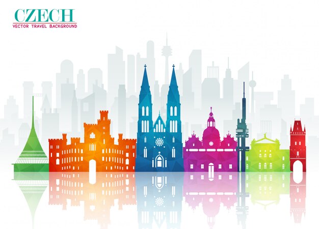 Vibrant Skyline of Iconic Czech Architecture and Landmarks | Jiffy Designs