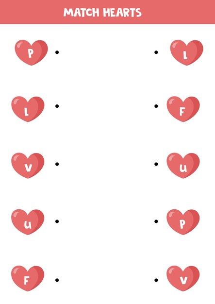 Charming Heart-Shaped Symbols for Matching Game | Jiffy Designs