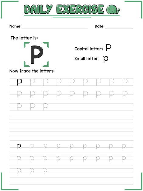 Practicing the Letter P: A Playful Exercise for Young Learners | Jiffy ...
