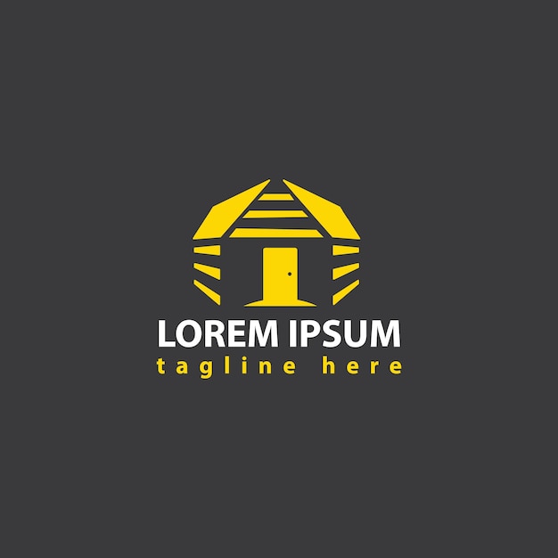 Striking Yellow and Black Geometric Lighthouse Logo | Jiffy Designs