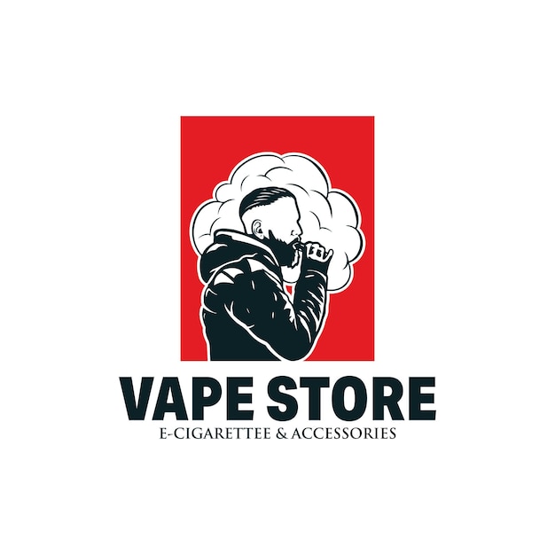 Vibrant Vape Shop Logo with Stylized Smoke Cloud | Jiffy Designs