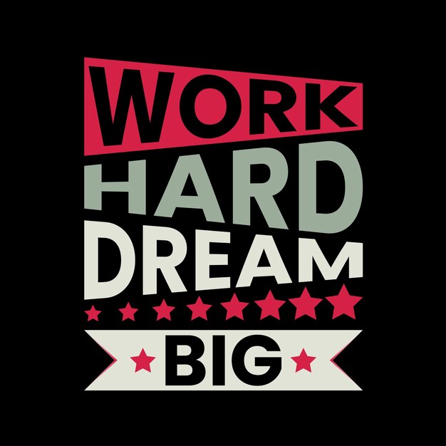 Inspiring Motivational Slogan with Bold Typography and Stars | Jiffy ...