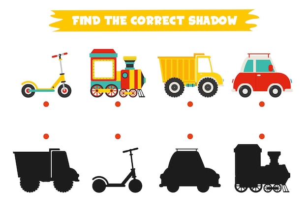 Discover the Matching Shadows of Colorful Transportation Vehicles ...