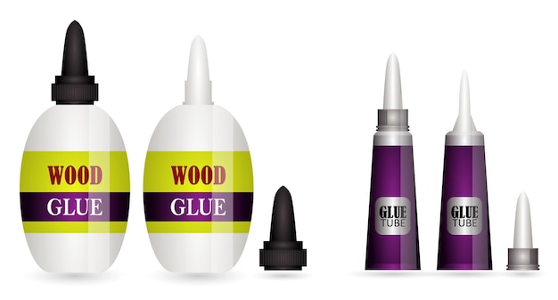 Assortment of Vibrant Wood Glue and Adhesive Tubes | Jiffy Designs