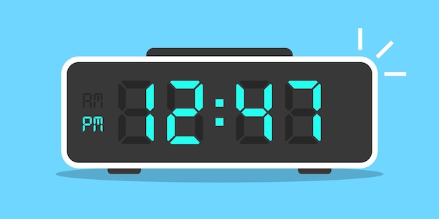 Minimalist Digital Clock with Glowing Turquoise Display | Jiffy Designs