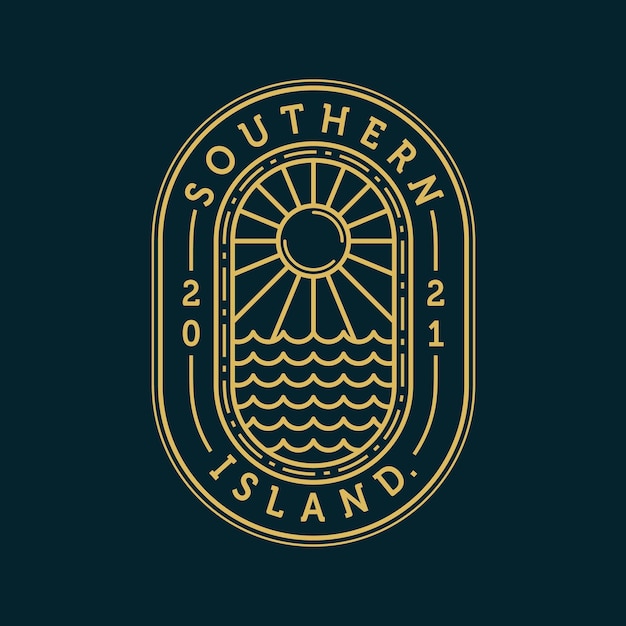 Captivating Coastal Crest: Southern Island's Iconic Emblem | Jiffy Designs