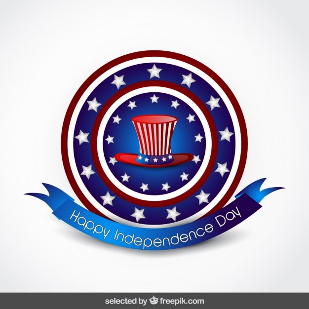 Patriotic Round Badge with Stars and Stripes Design | Jiffy Designs