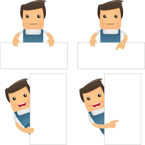 Set Of Funny Cartoon Manager | Jiffy Designs