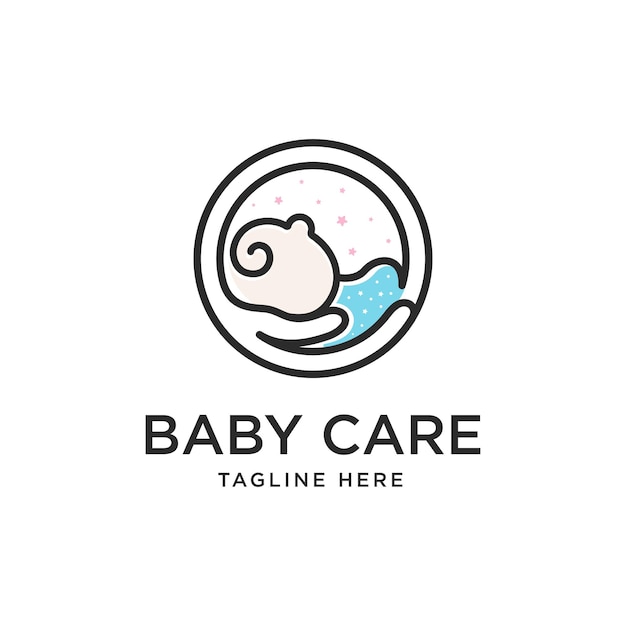 Nurturing Care: A Cozy Emblem for Baby's Well-being | Jiffy Designs