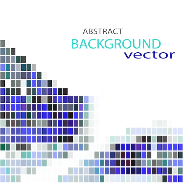 Geometric Abstract Pixelated Background with Blue and Gray Squares ...
