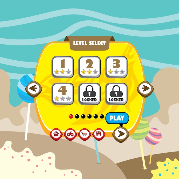 Vibrant Beach-Themed Level Selection Menu | Jiffy Designs