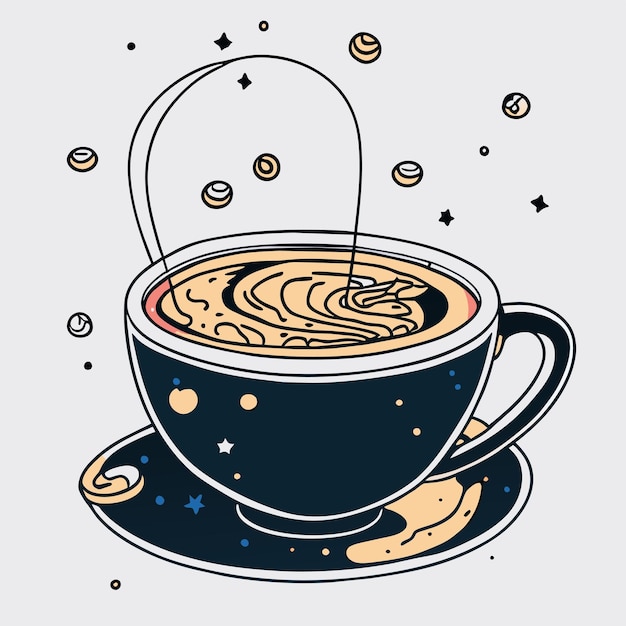 Cosmic Cappuccino: A Celestial Coffee Delight | Jiffy Designs