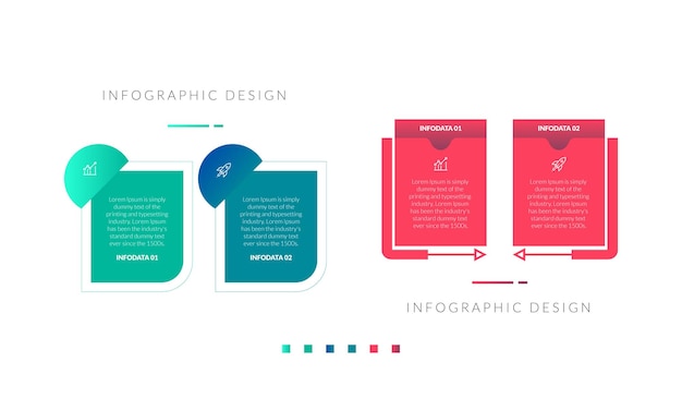 Vibrant Infographic Design with Overlapping Shapes and Textboxes ...